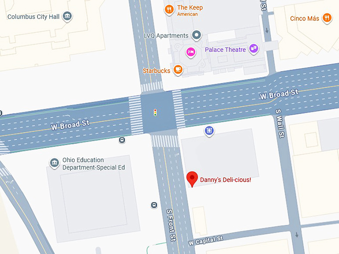16. danny's deli cious! map