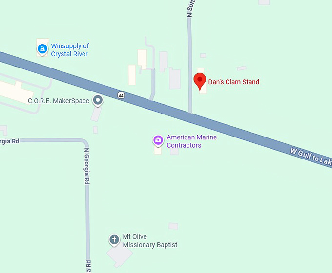 16. dan's clam stand map