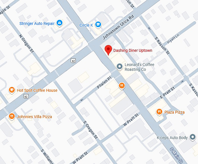 16. dashing diner uptown map