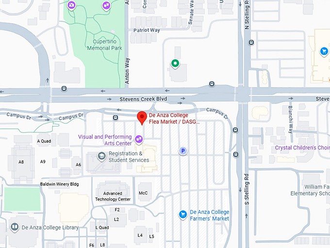 16. de anza college flea market dasg flea market map