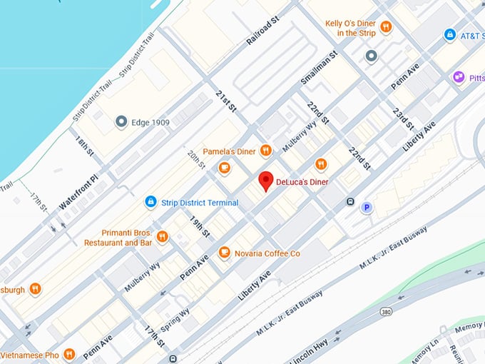 16. deluca's diner map