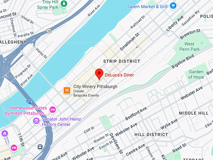 16. deluca's diner map