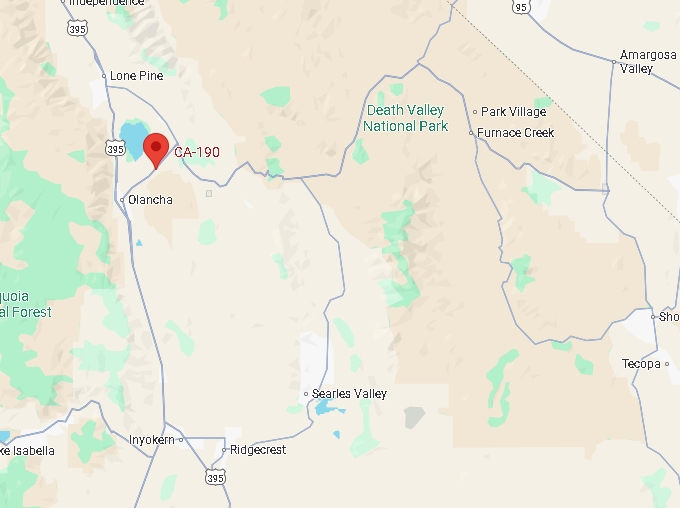 16. death valley scenic byway (ca 190) map