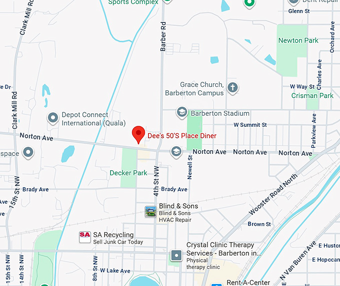 16. dee's 50's place diner map