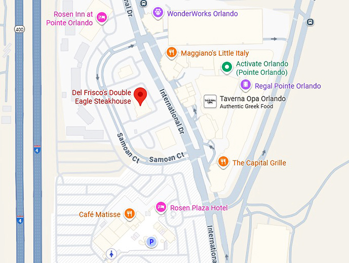 16. del frisco's double eagle steakhouse map