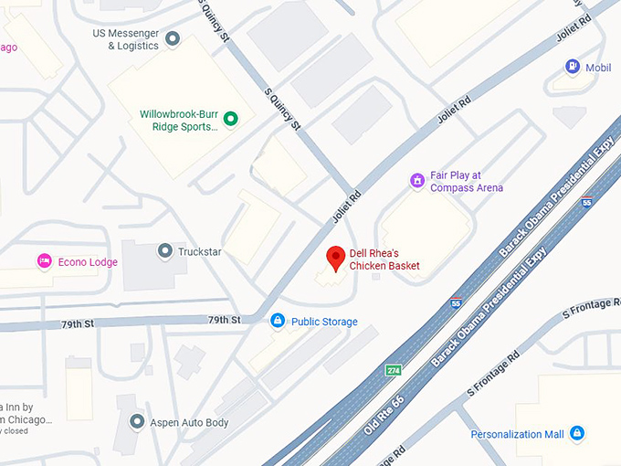 16. dell rhea's chicken basket map