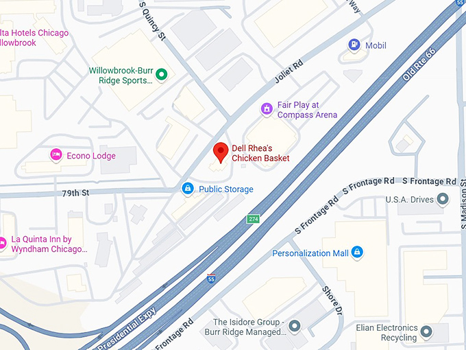 16. dell rhea&rsquo;s chicken basket map