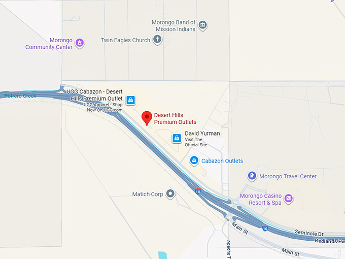 16. desert hills premium outlets map