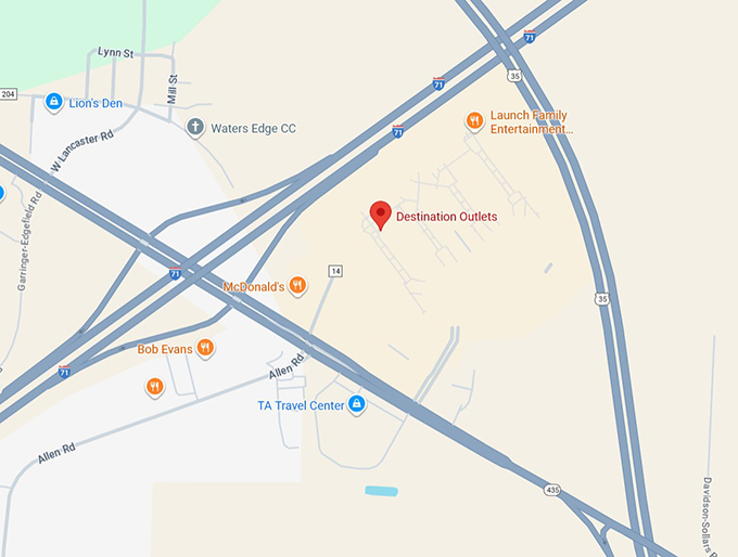 16. destination outlets map