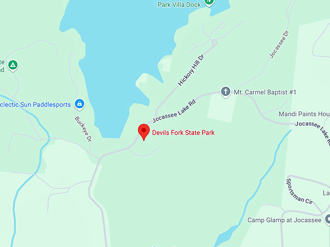 16. devils fork state park map