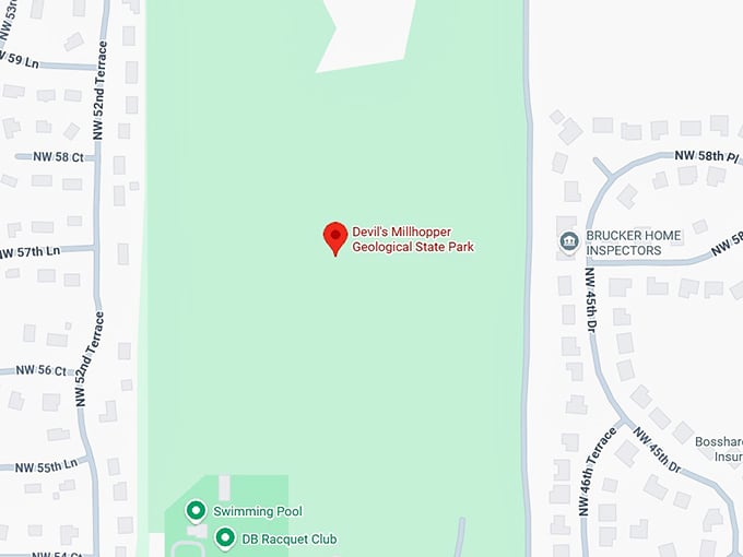 16. devil’s millhopper geological state park map