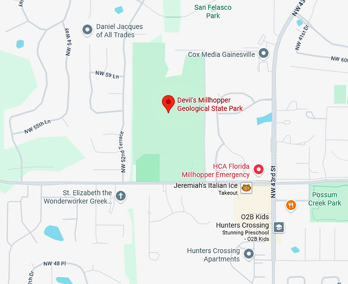 16. devil&rsquo;s millhopper geological state park map