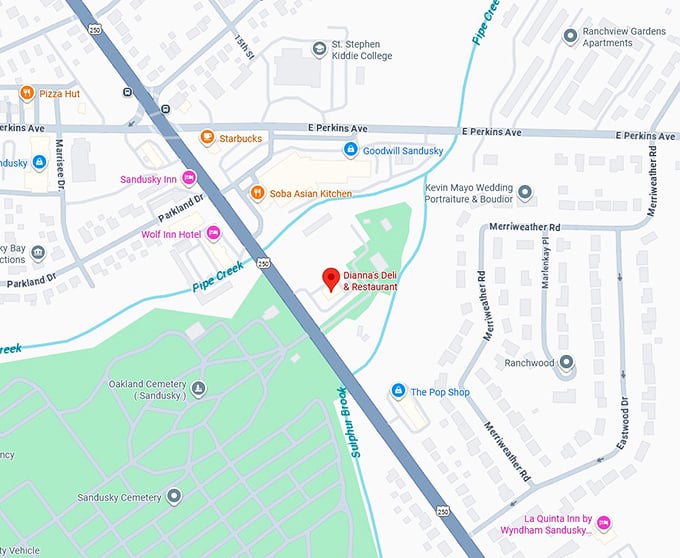 16. dianna's deli & restaurant map