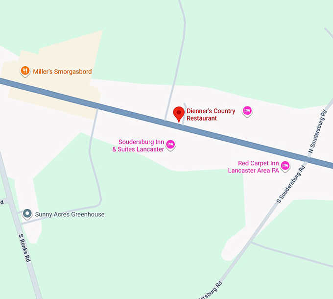 16. dienner&rsquo;s country restaurant map