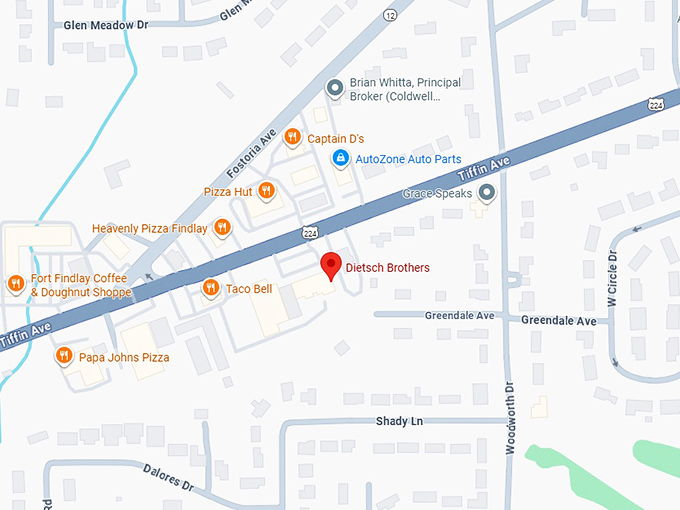 16. dietsch brothers (1217 tiffin ave) map