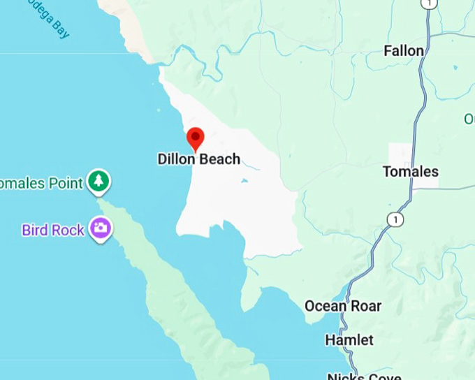 16. dillon beach map