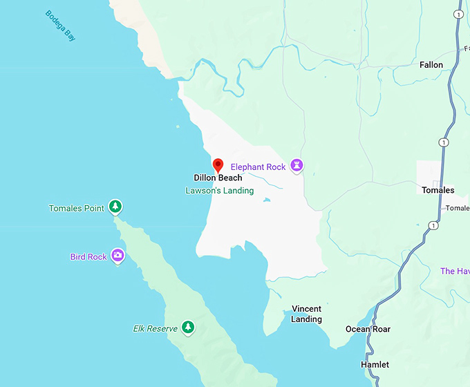 16. dillon beach map