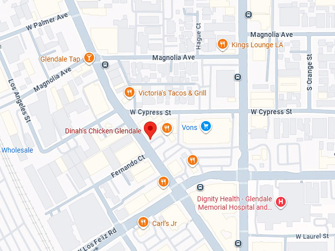 16. dinah's chicken glendale map