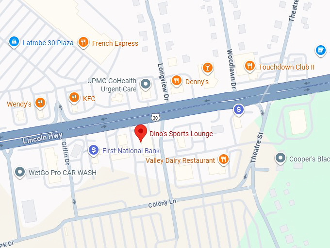 16. dino's sports lounge map