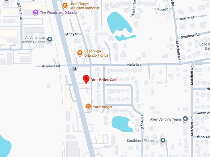 16. dixie belle's cafe map