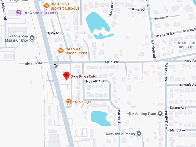 16. dixie belle's cafe map