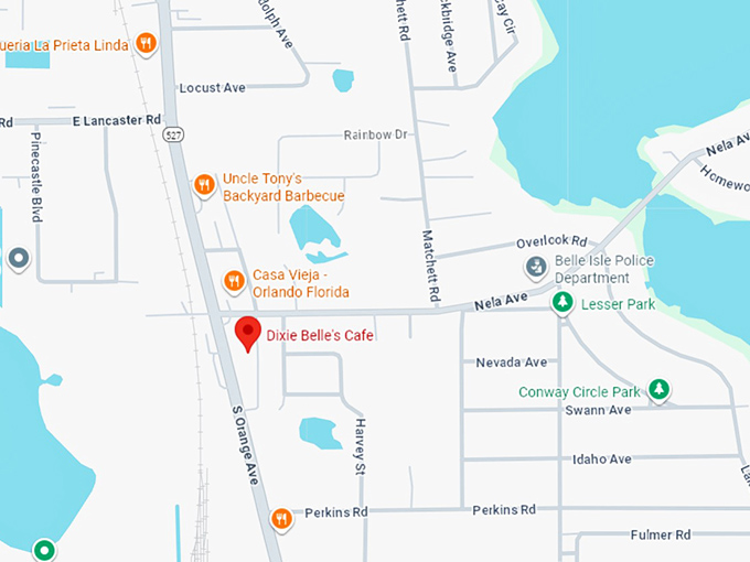 16. dixie belle's cafe map