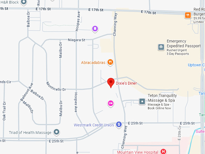 16. dixie&rsquo;s diner map