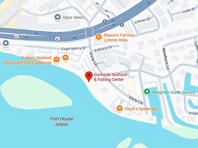 16. dockside seafood & fishing center map