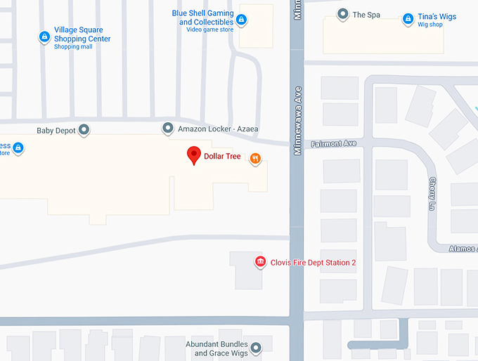 16. dollar tree (50 w shaw ave) map