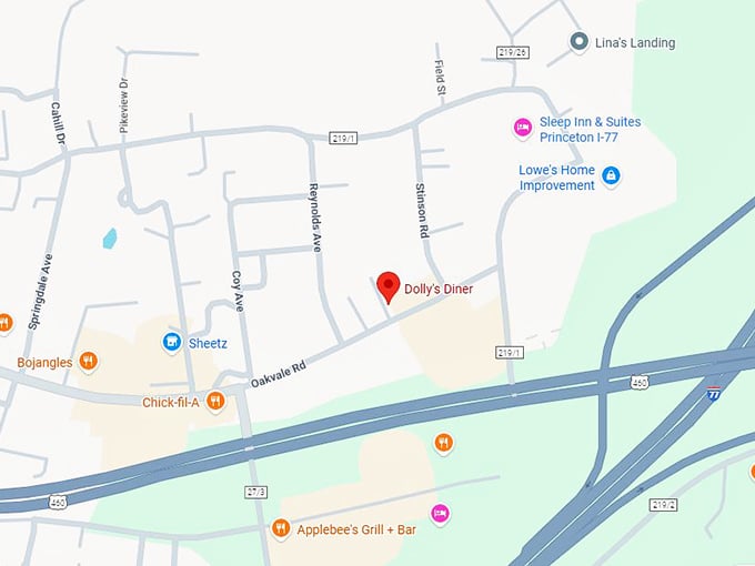 16. dolly's diner map