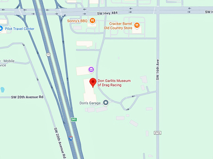 16. don garlits museum of drag racing map