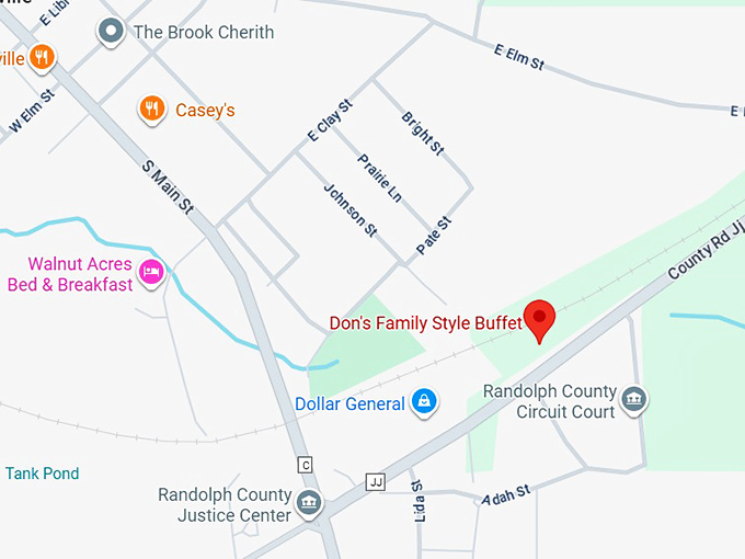 16. don's family style buffet map