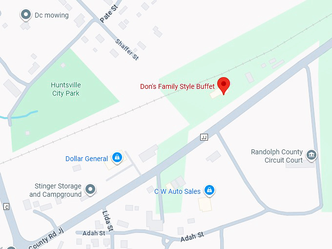 16. don's family style buffet map