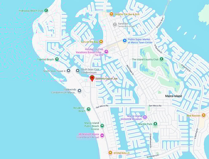 16. doreen's cup of joe map