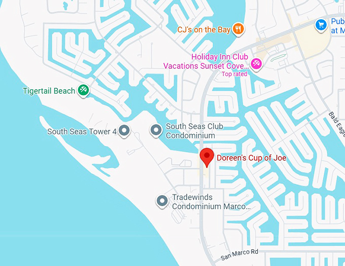 16. doreen's cup of joe map