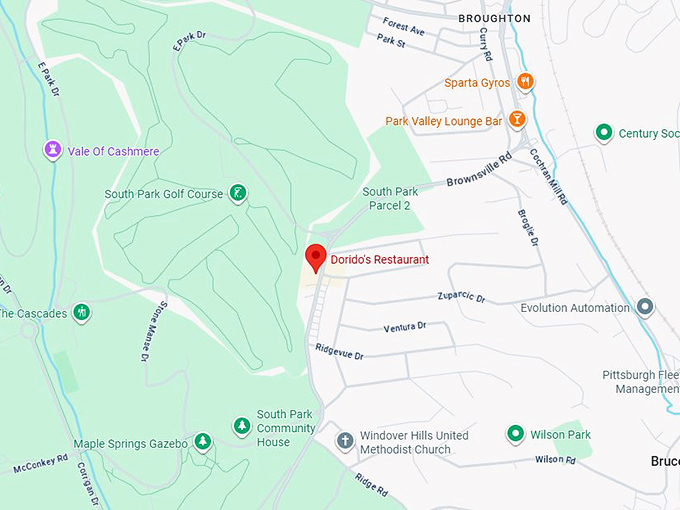 16. dorido's restaurant map