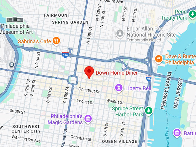 16. down home diner map