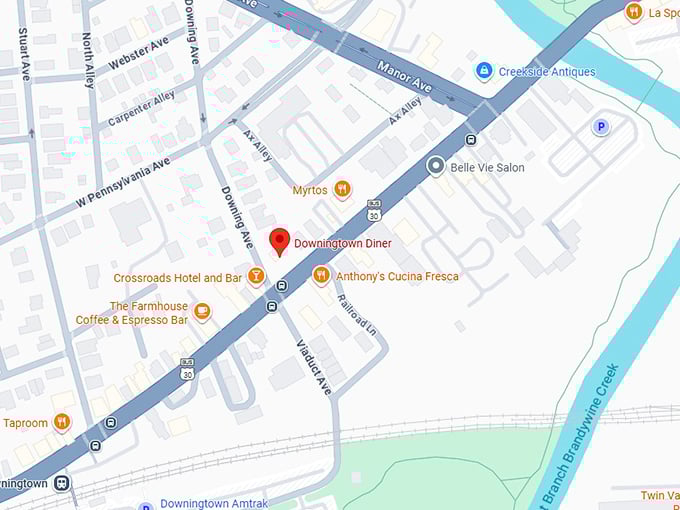 16. downingtown diner map