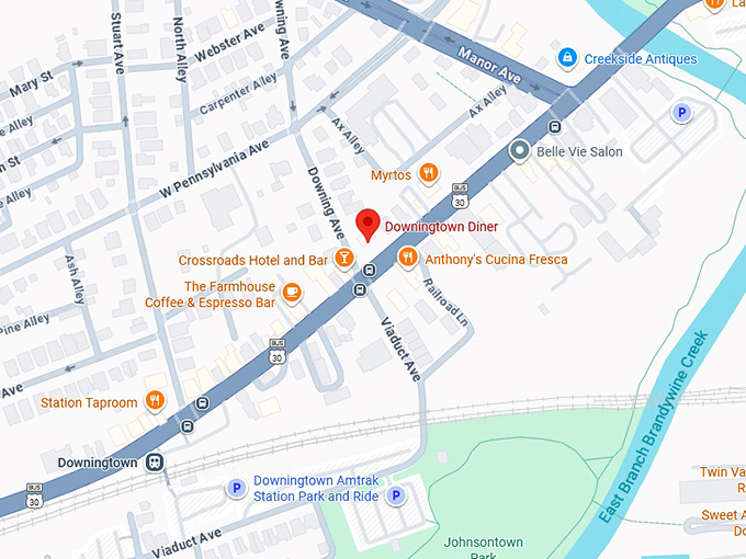 16. downingtown diner map
