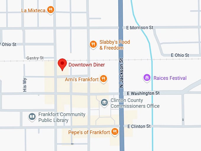 16. downtown diner map