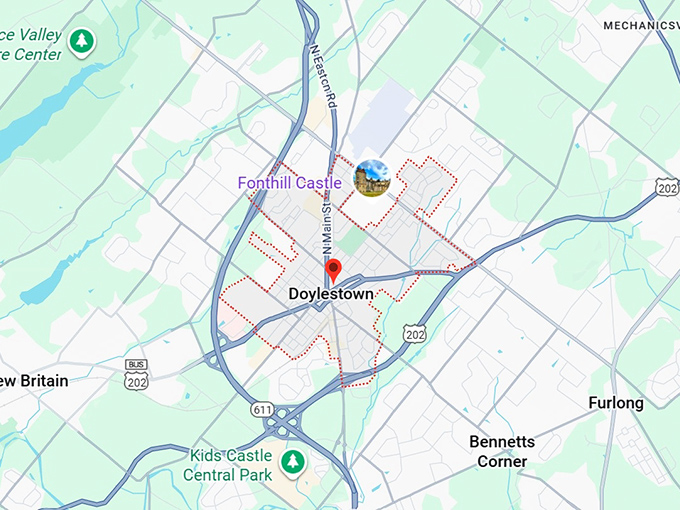 16. doylestown, pa map