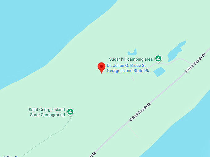 16. dr. julian g. bruce st. george island state park map