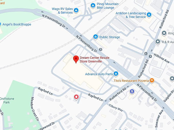 16. dream center resale store greenville map