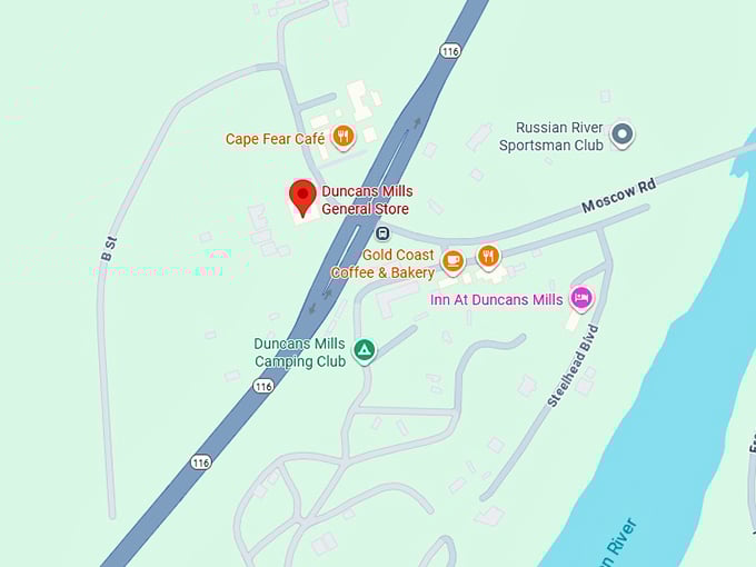 16. duncans mills general store map