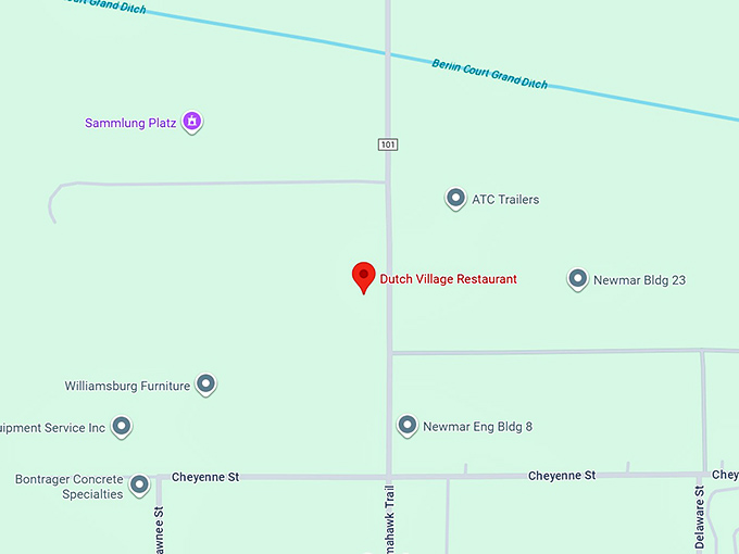 16. dutch village restaurant map