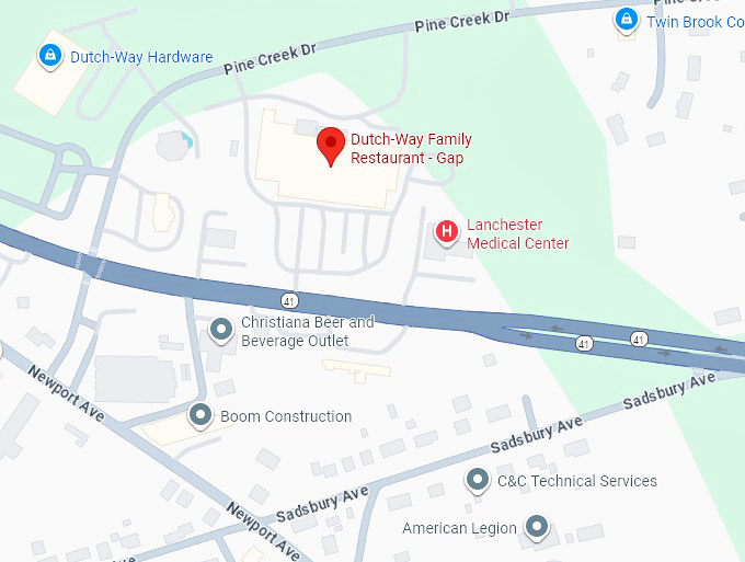 16. dutch way family restaurant gap map