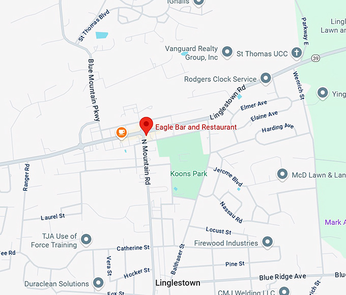 16. eagle bar and restaurant map