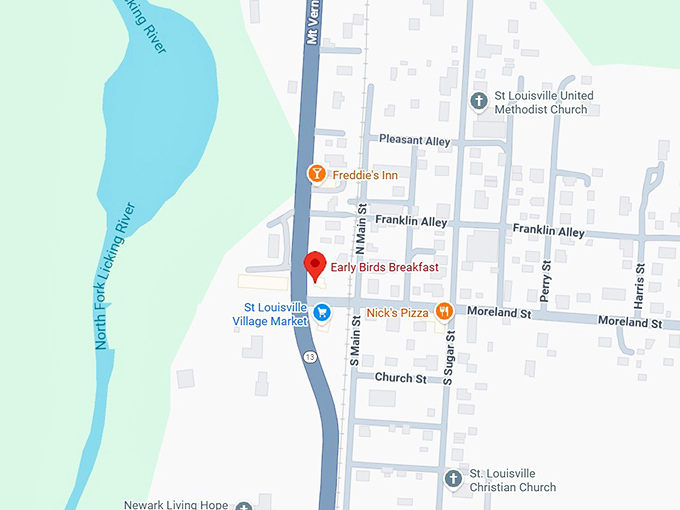 16. early birds breakfast map