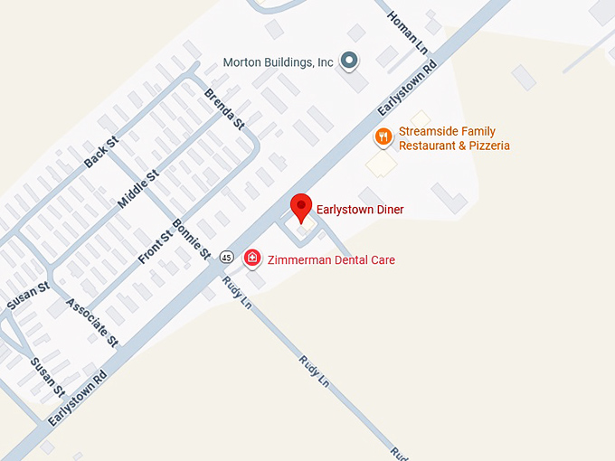 16. earlystown diner map