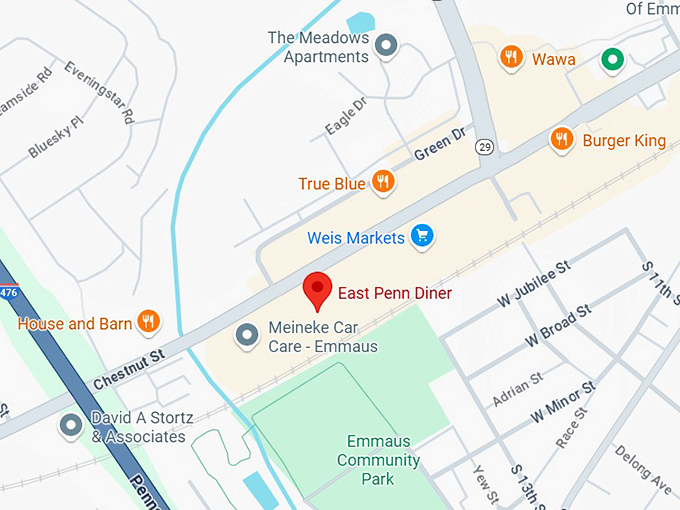 east penn diner map